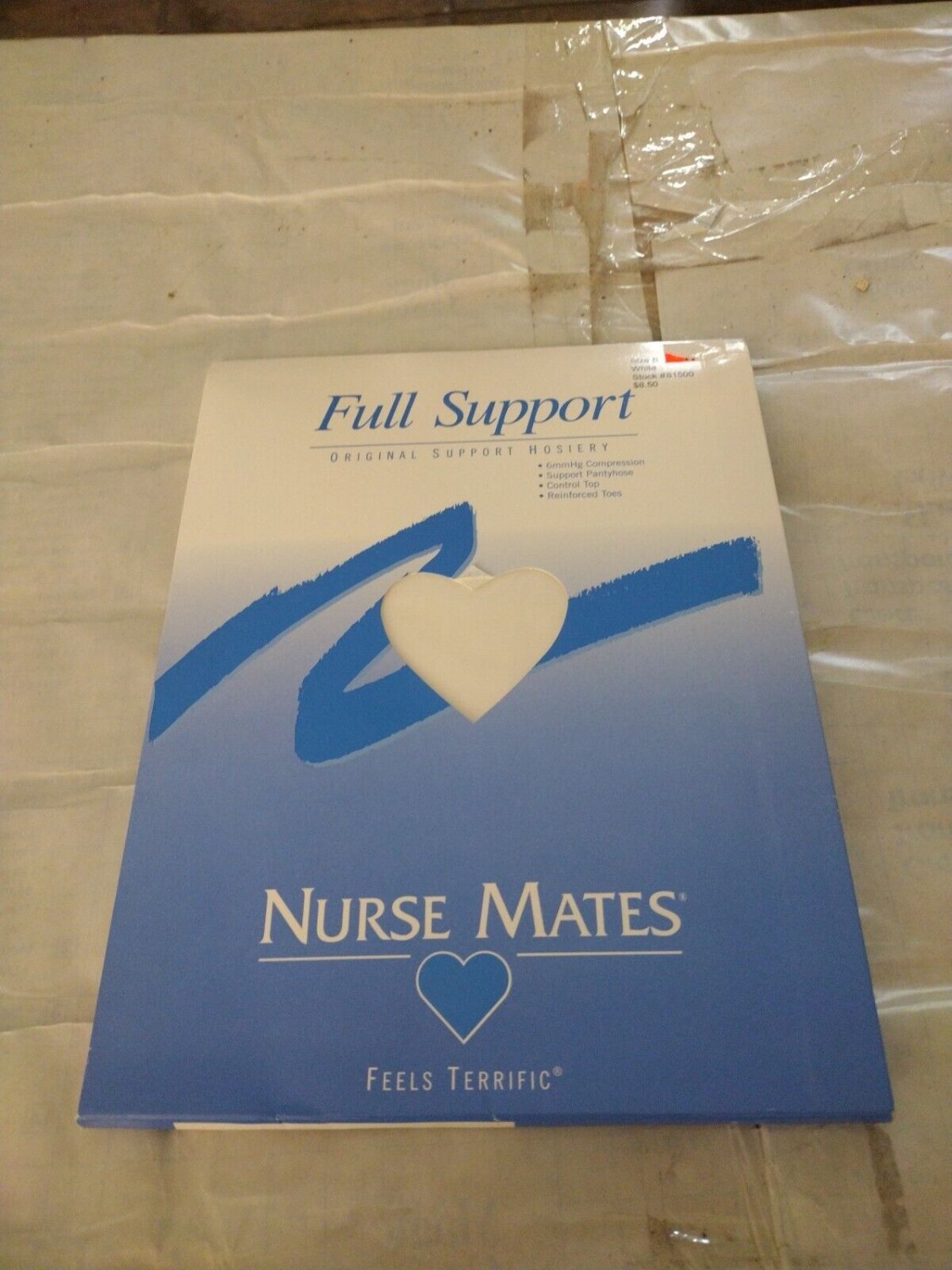 @Nurse Mates Full Support Hosiery White Size B Compression 6mmHg ...