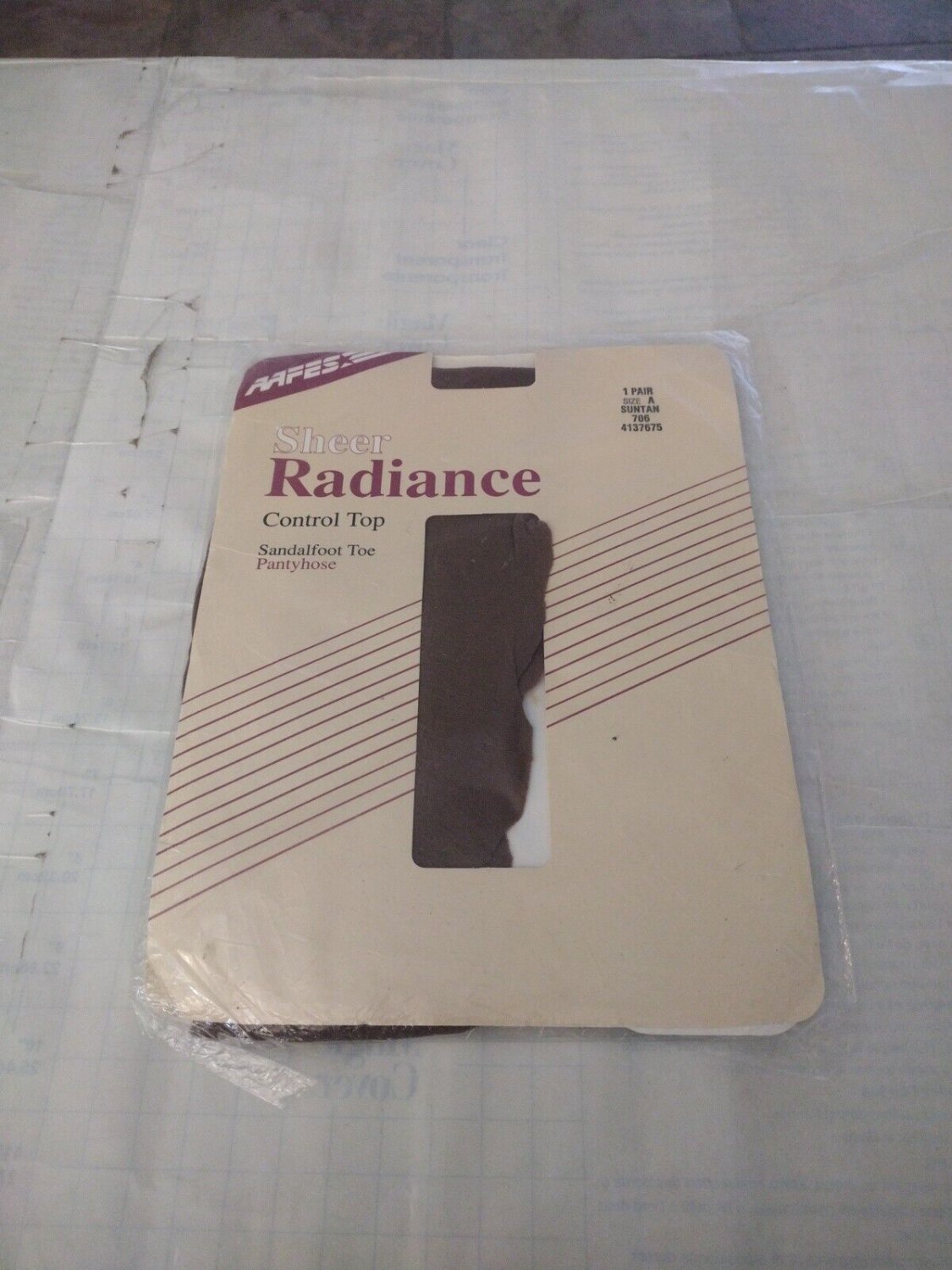 Women's Pantyhose AAFES Brand Control Top Sheer Radiance Suntan Size A NEW!