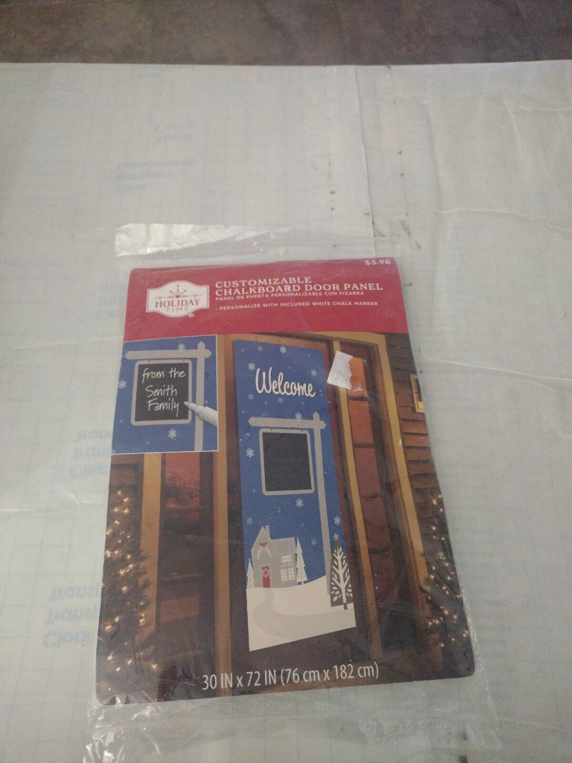 Customizable Chalkboard Door Panel Welcome Sign White Marker Included New.