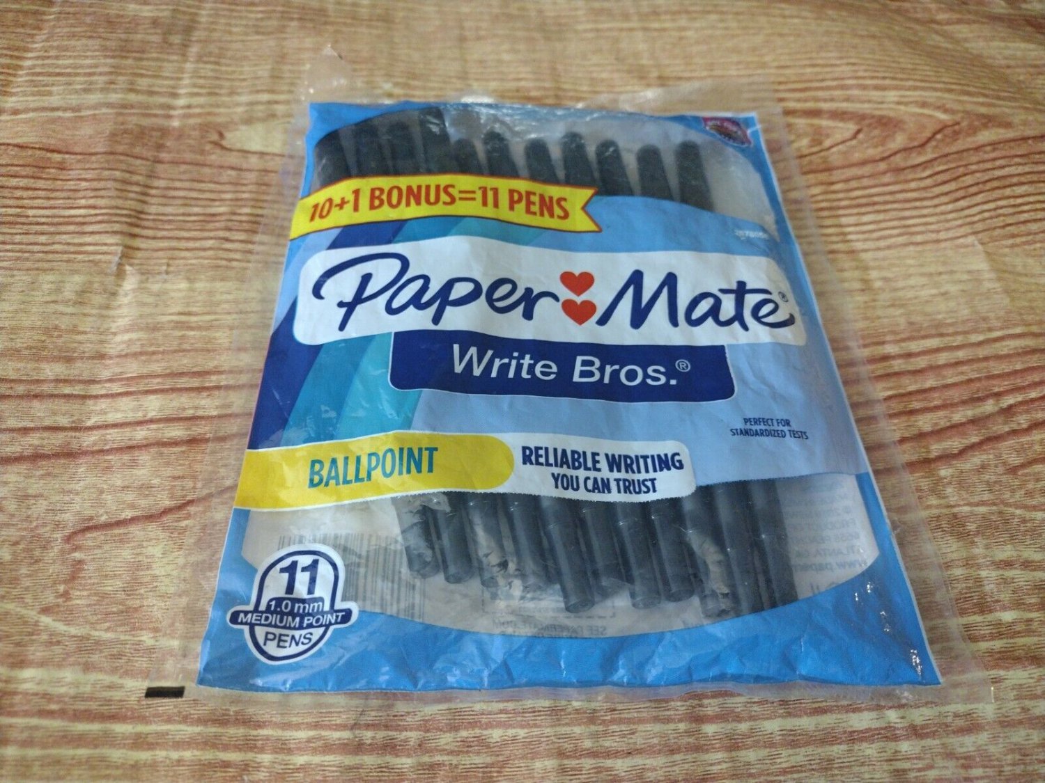 Paper Mate Black Ball Point Ink Pens 1.0 MM pack of 11.