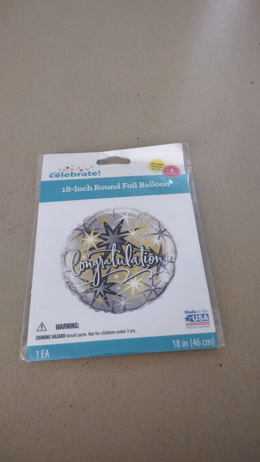 Qualatex Congratulations Elegant Graduation Standard 18" Foil Balloon ...