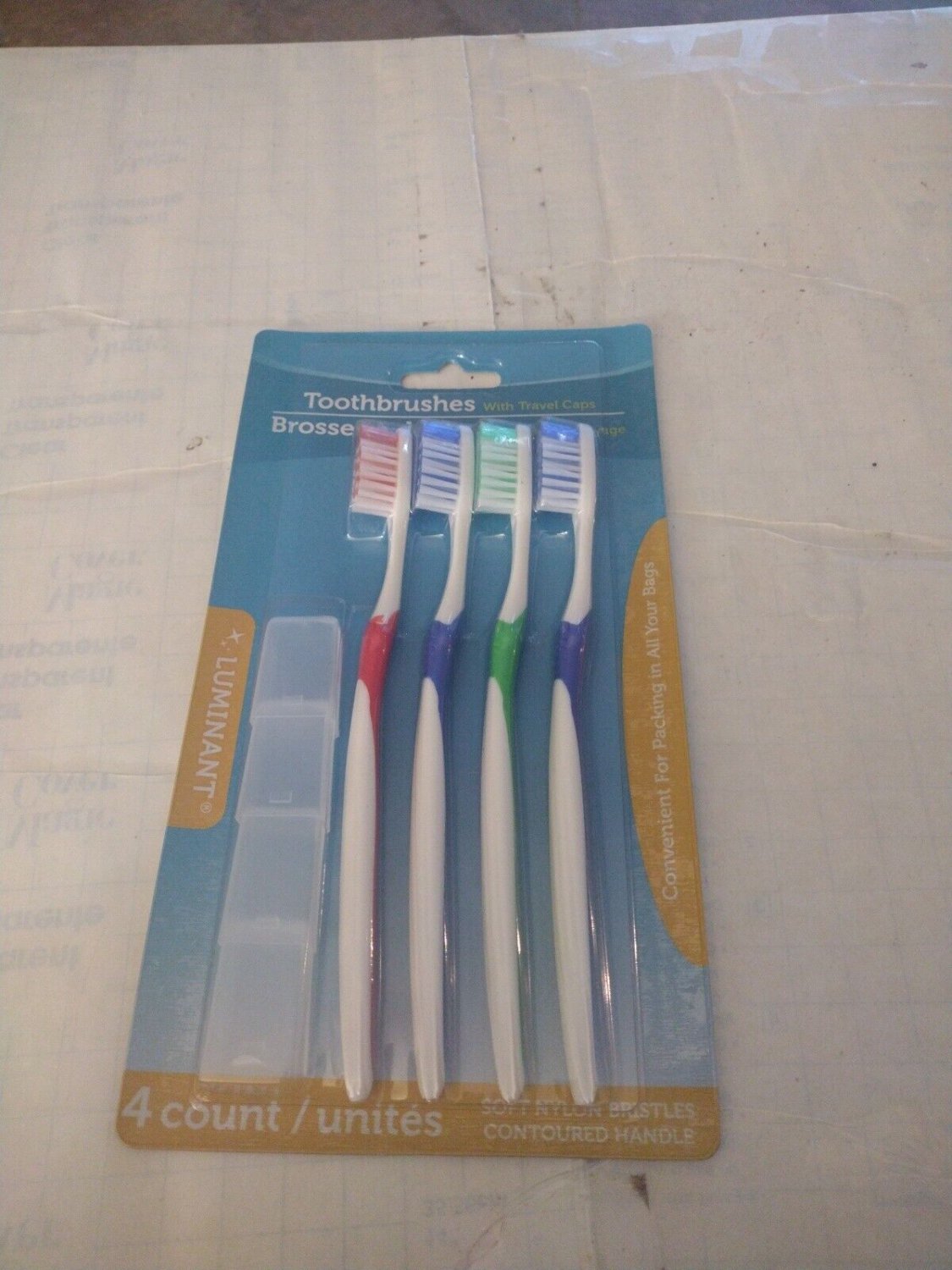 ***Fourstar Group Pack of 4 Toothbrushes with Covers Soft Nylon ...
