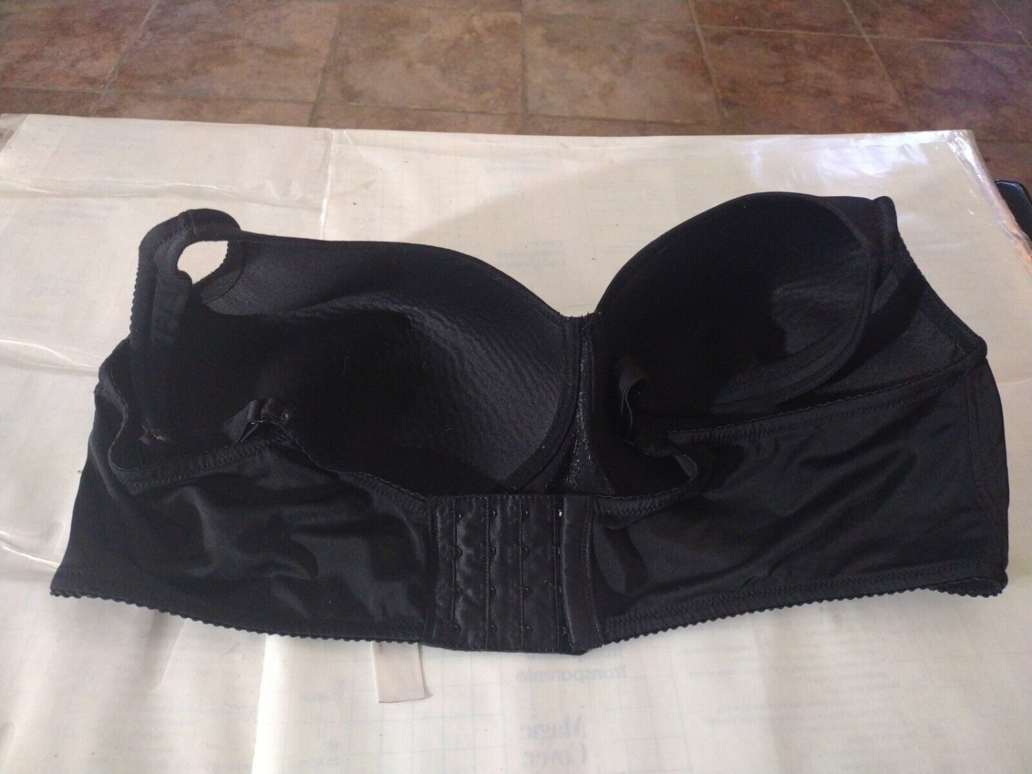 Women's Bra Black Leading Lady Brand Size 46DD Wire.