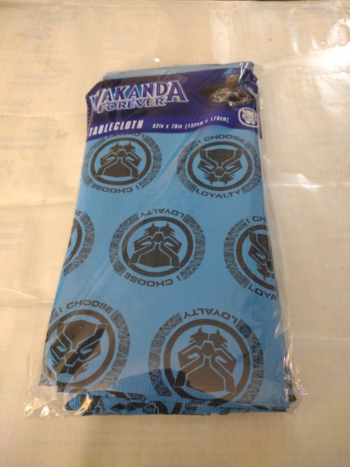 Marvel's Black Panther WAKANDA FOREVER Party Tablecloth 52" x 70" New fun