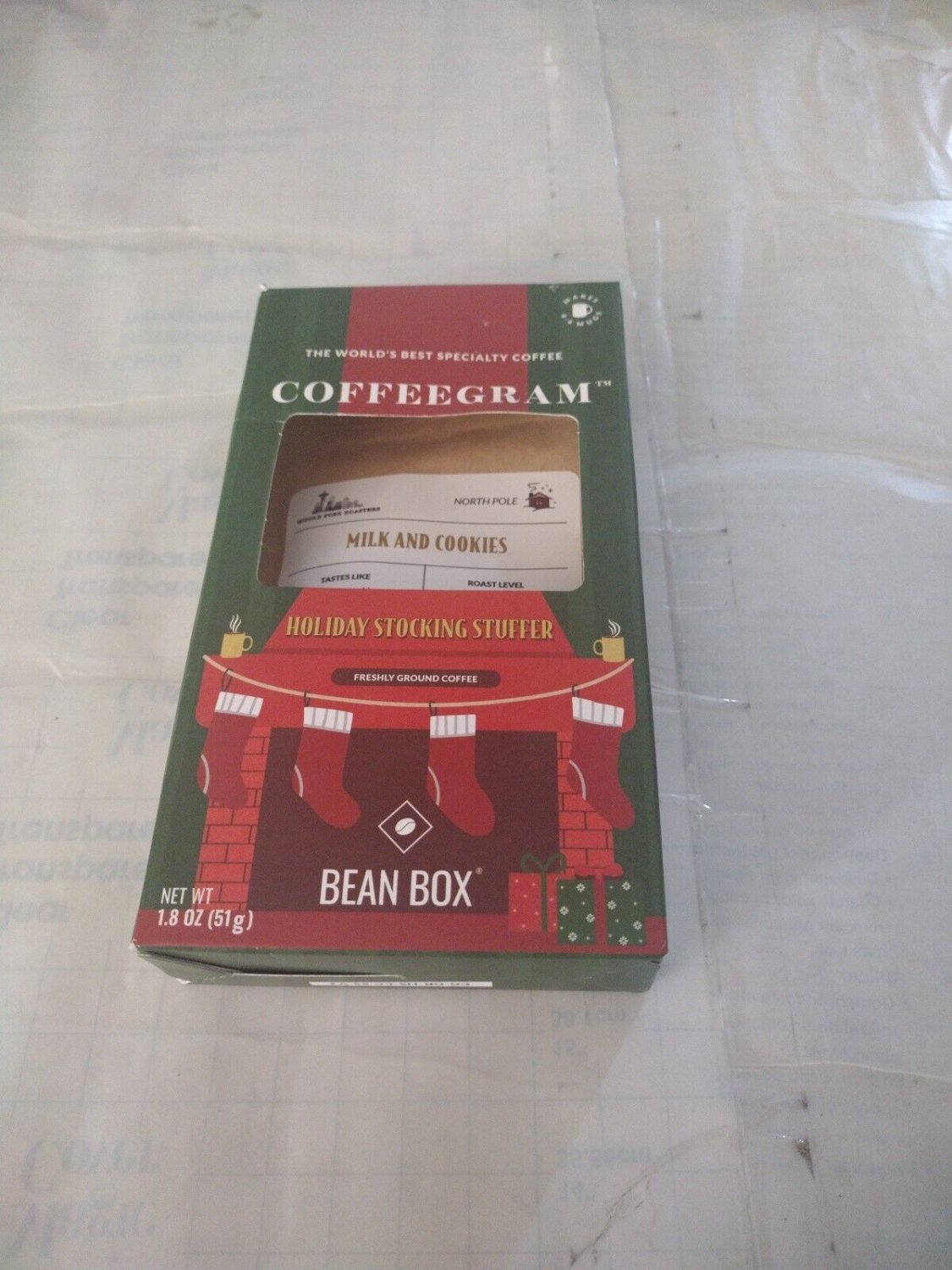 Bean Box Coffeegram Holiday Coffee Milk & Cookies medium roast lot of 2