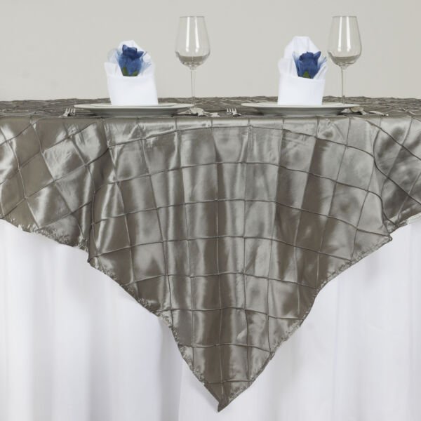 6 X Pintuck 85X85" Square Table Overlays Toppers Linens Home Wedding ...