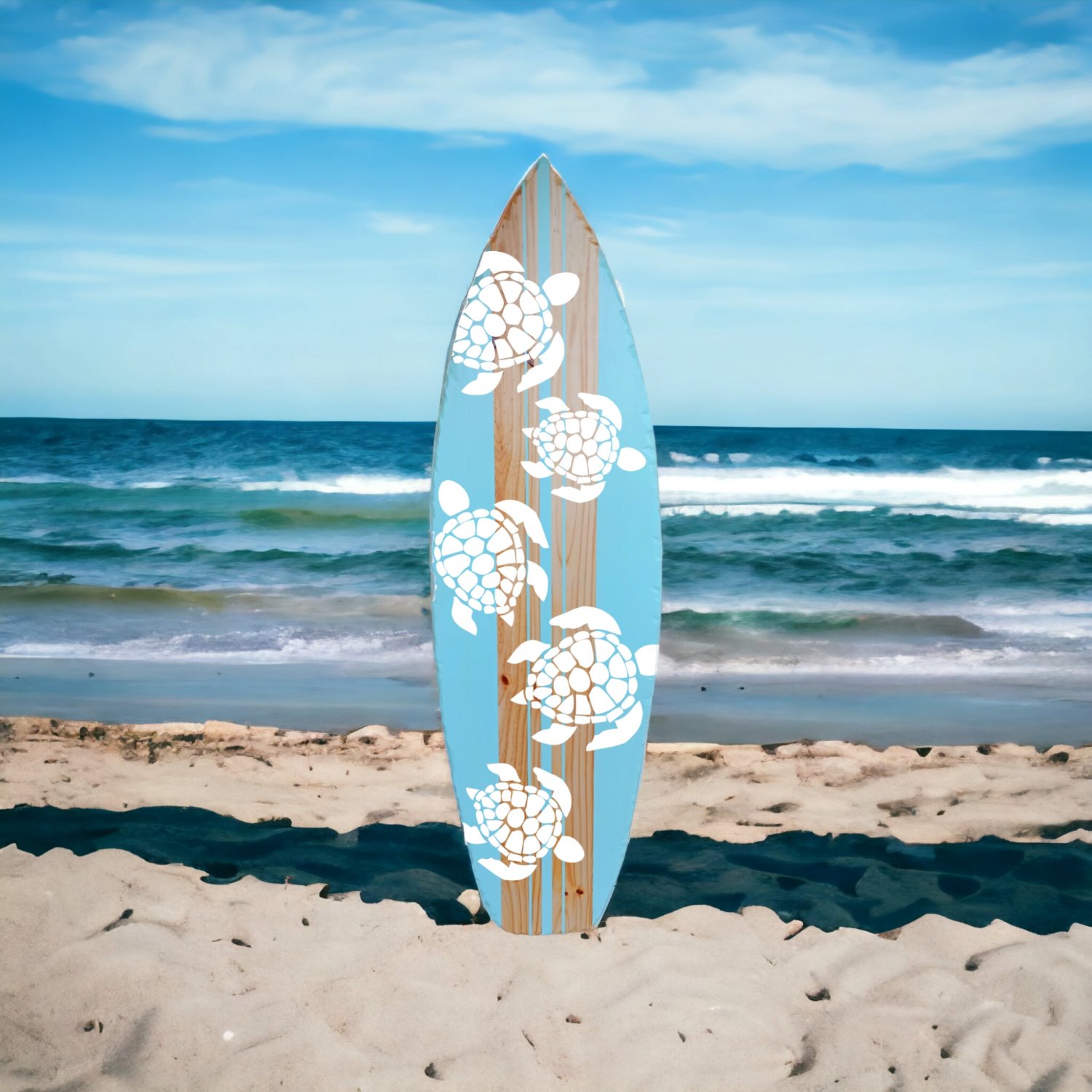 Sea Turtle Surfboard Wall Decor.