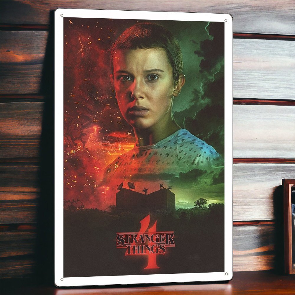 Stranger Things TV series Show Tin Sign Metal Plaque Poster 8x12 inches B