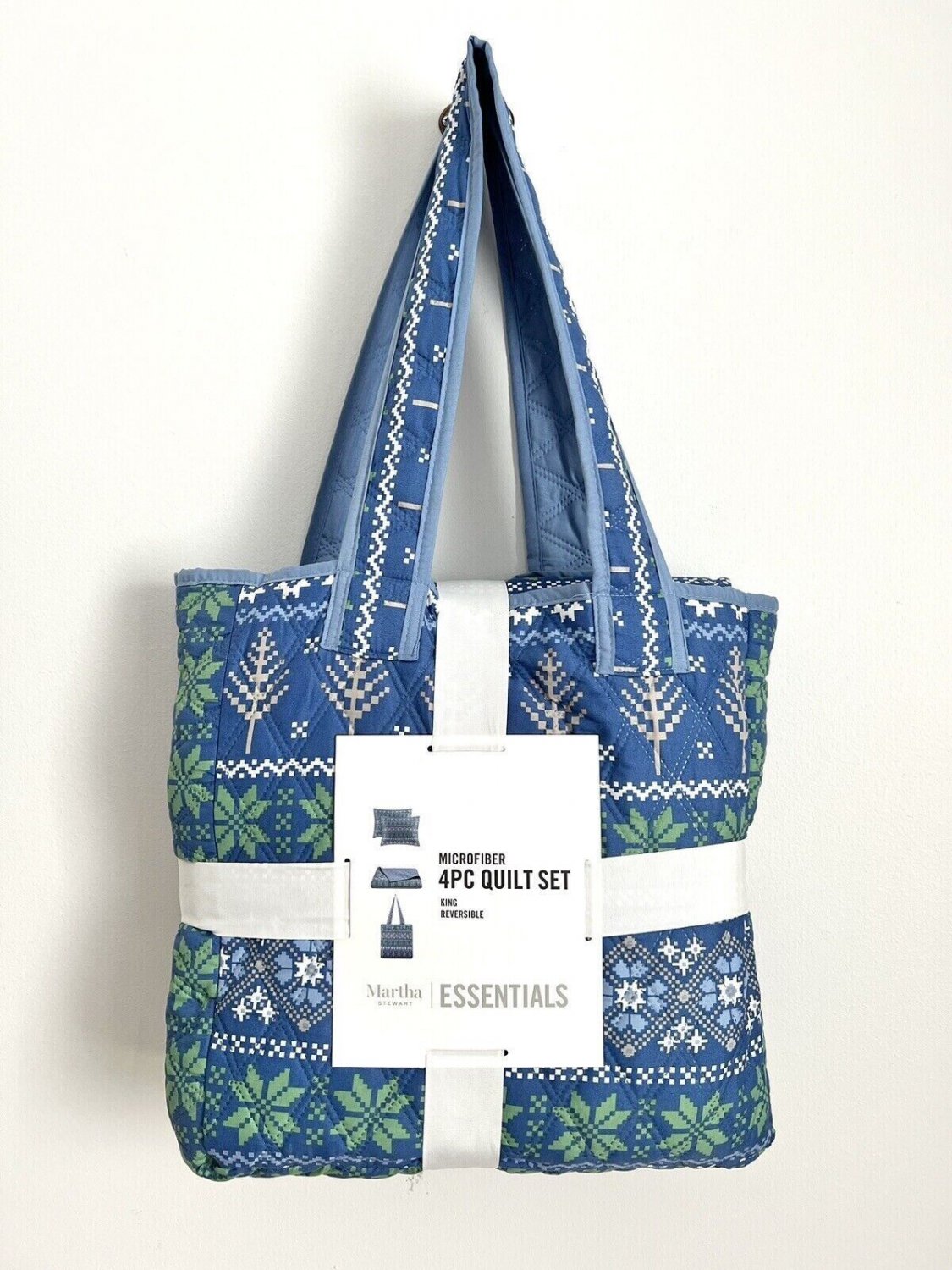 MARTHA STEWART ESSENTIALS KING SIZE MICROFIBER 3 PIECE SWEATER QUILTS ...