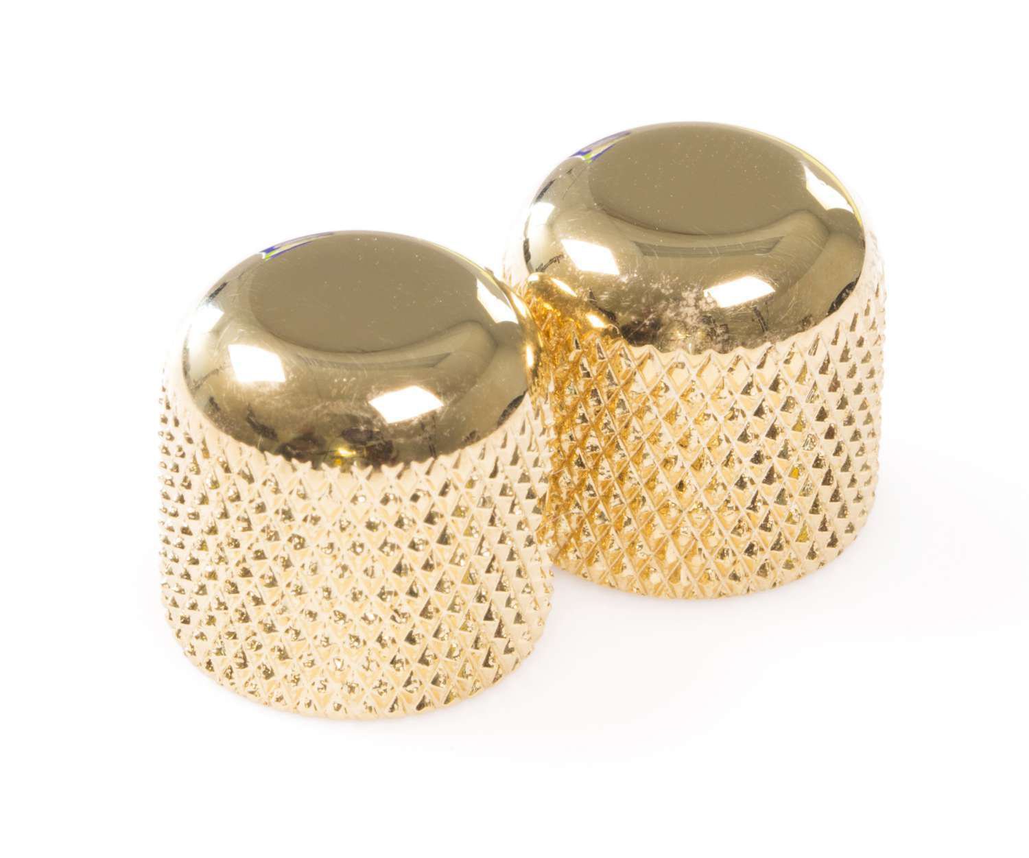 Genuine Fender Telecaster/P-Bass Dome Gold Knobs, Set of 2 - 099-2056-200