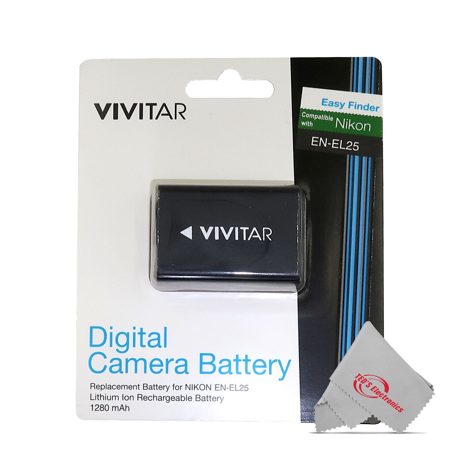 Vivitar EN-EL25 Replacement Lithium-Ion Rechargeable Battery 1500 mAh ...