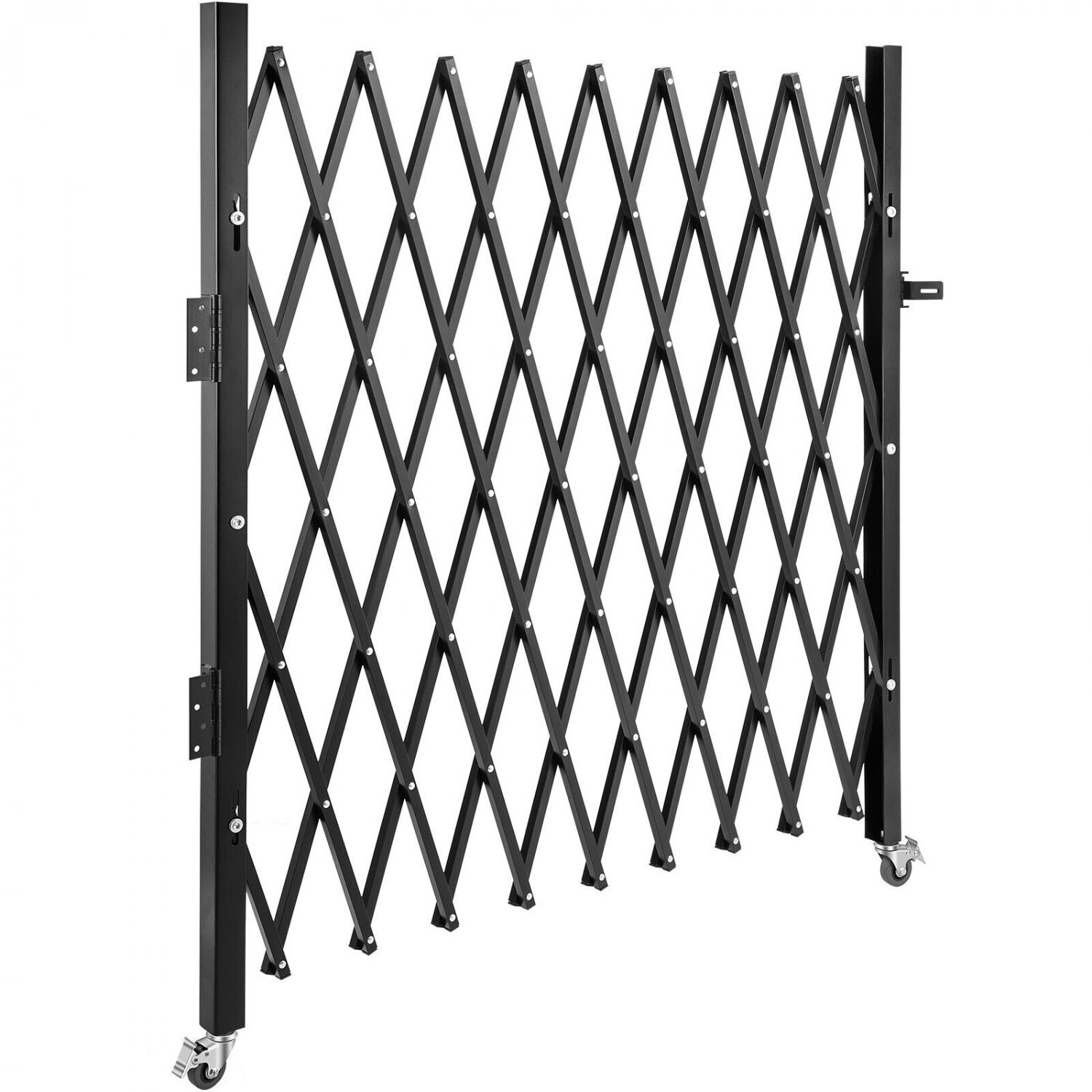 VEVOR Single Folding Security Gate Rolling Door Gate 6-1/2'H x 6-1/2'W ...