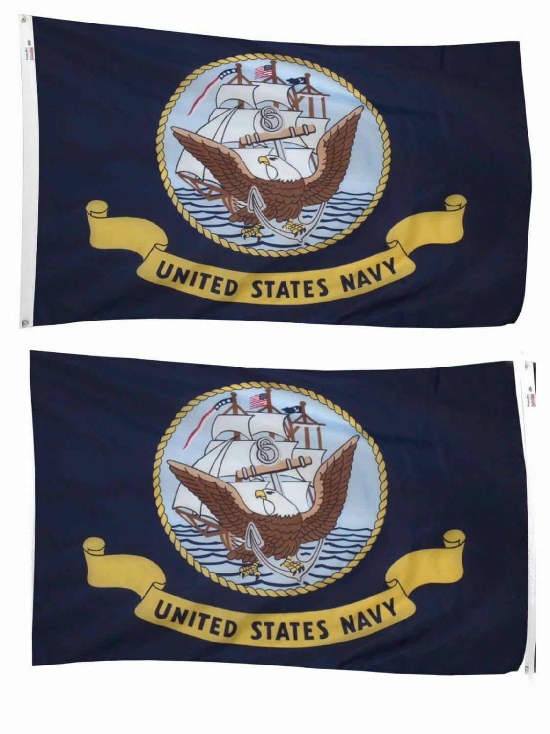 3X5 U.S. Navy Seal Crest Ship 2 Faced 2-Ply Wind Resistant Flag Double ...