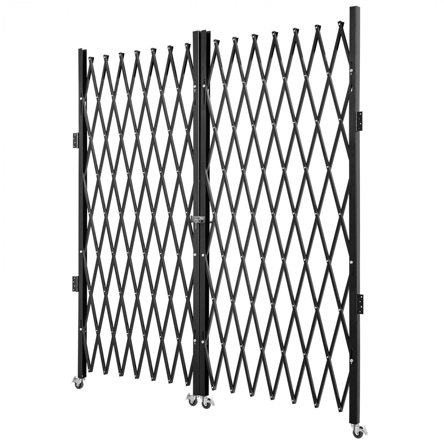 VEVOR Double Folding Security Gate Rolling Door Gate 5' H x 10' W ...