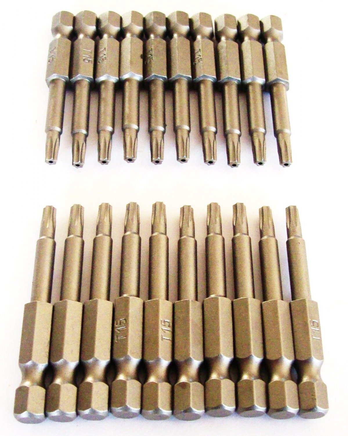 20 Enkay 2" T15 Tamper Proof Torx Star Screw Bits Tips Round Shaft 3341