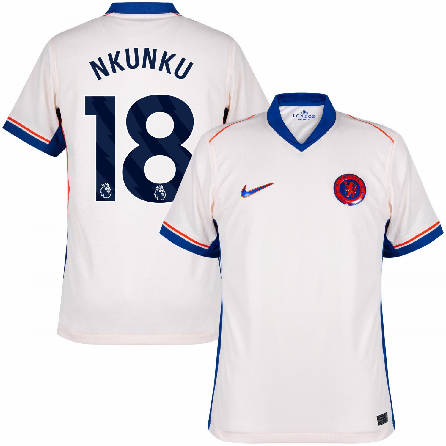 Nike Chelsea Away Nkunku 18 Jersey 2024-2025 (Premier League)