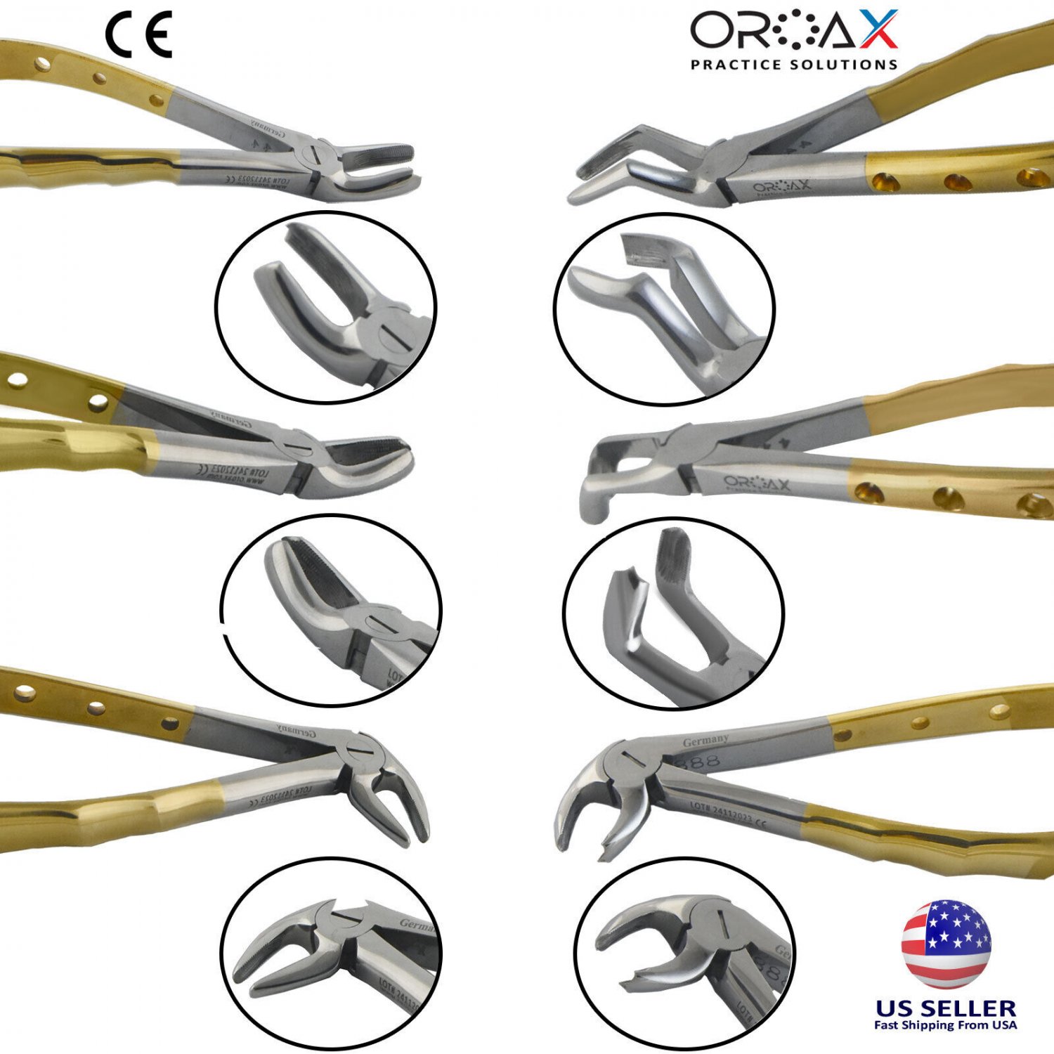 Dental Tooth Forceps Surgical Extraction for Upper Lower Premolars ...