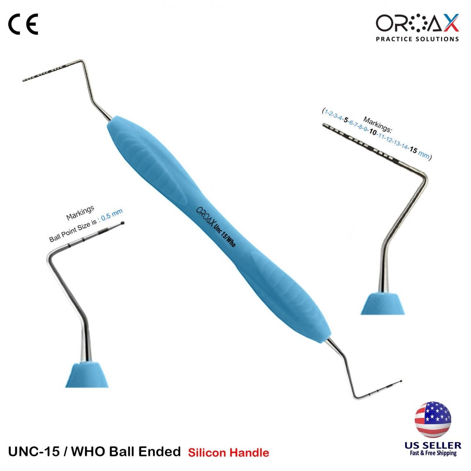 Probe UNC-15 / WHO Color Marking Probes Periodontal Dental - NEW Silicon