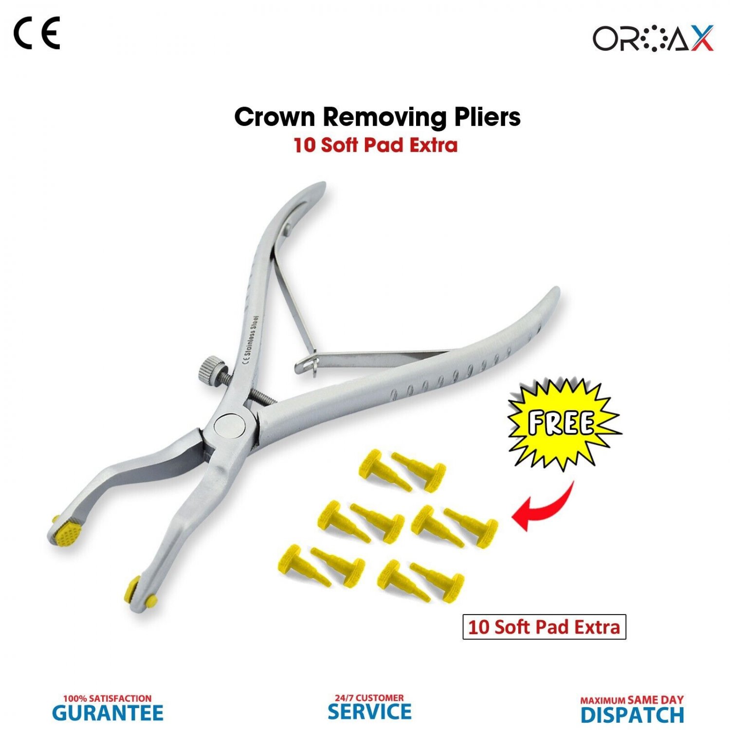 Dental Tooth Crown Remover Removing Pliers with Replaceable Silicone ...