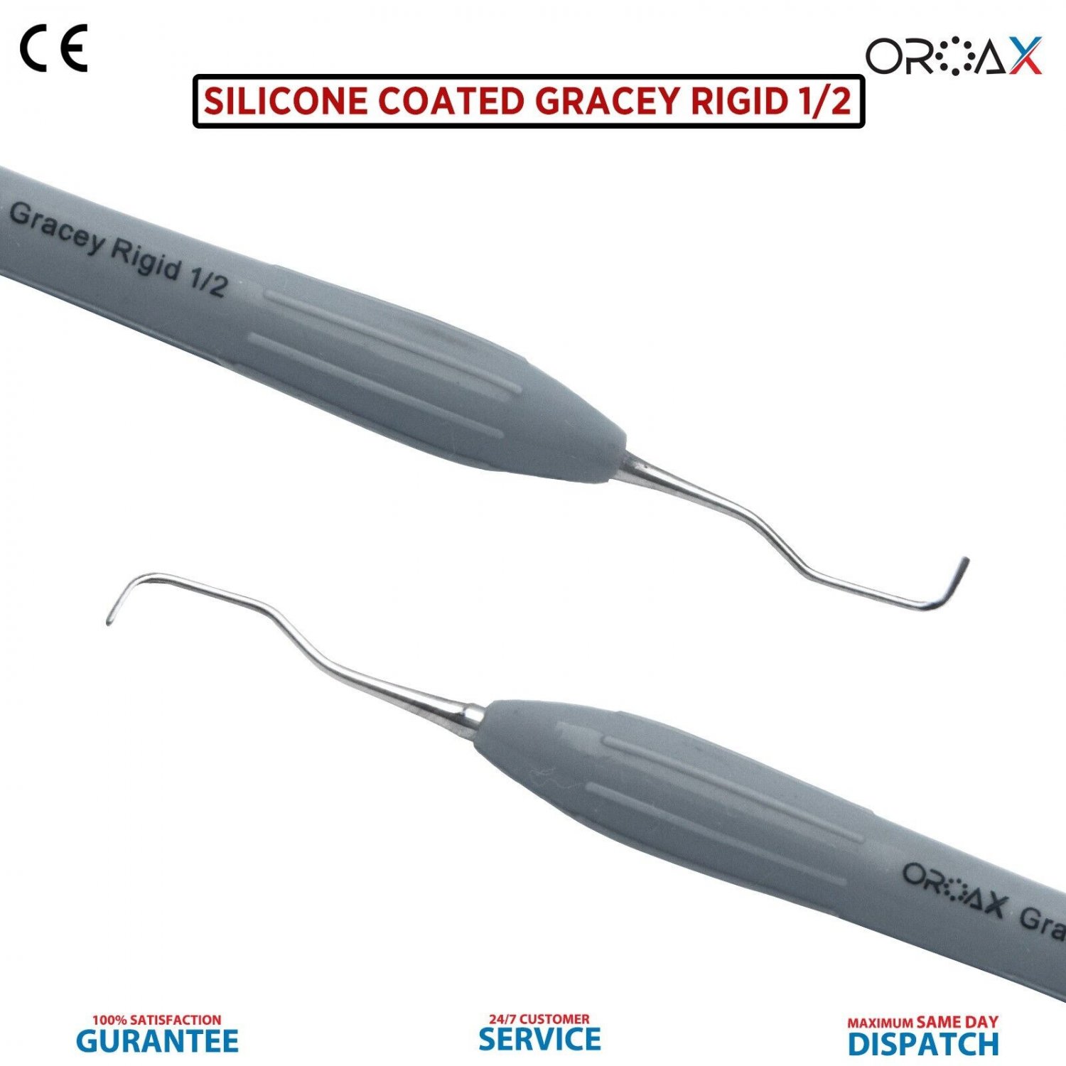 Perio Gracey Curettes Periodontal Tooth Scraper Tartar Removal+Silicone ...