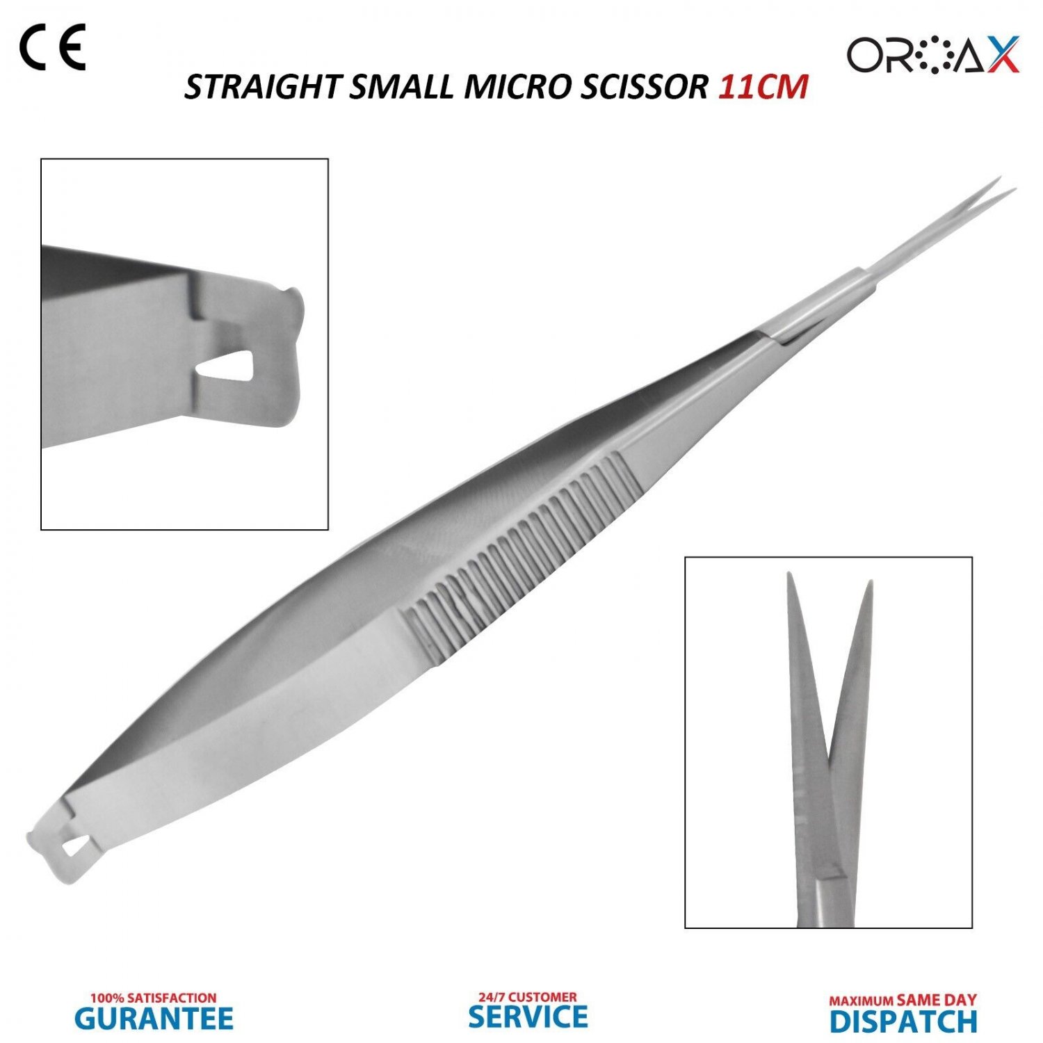 Straight Microsurgical Scissors Noyes Fine Tipped Dissection ...