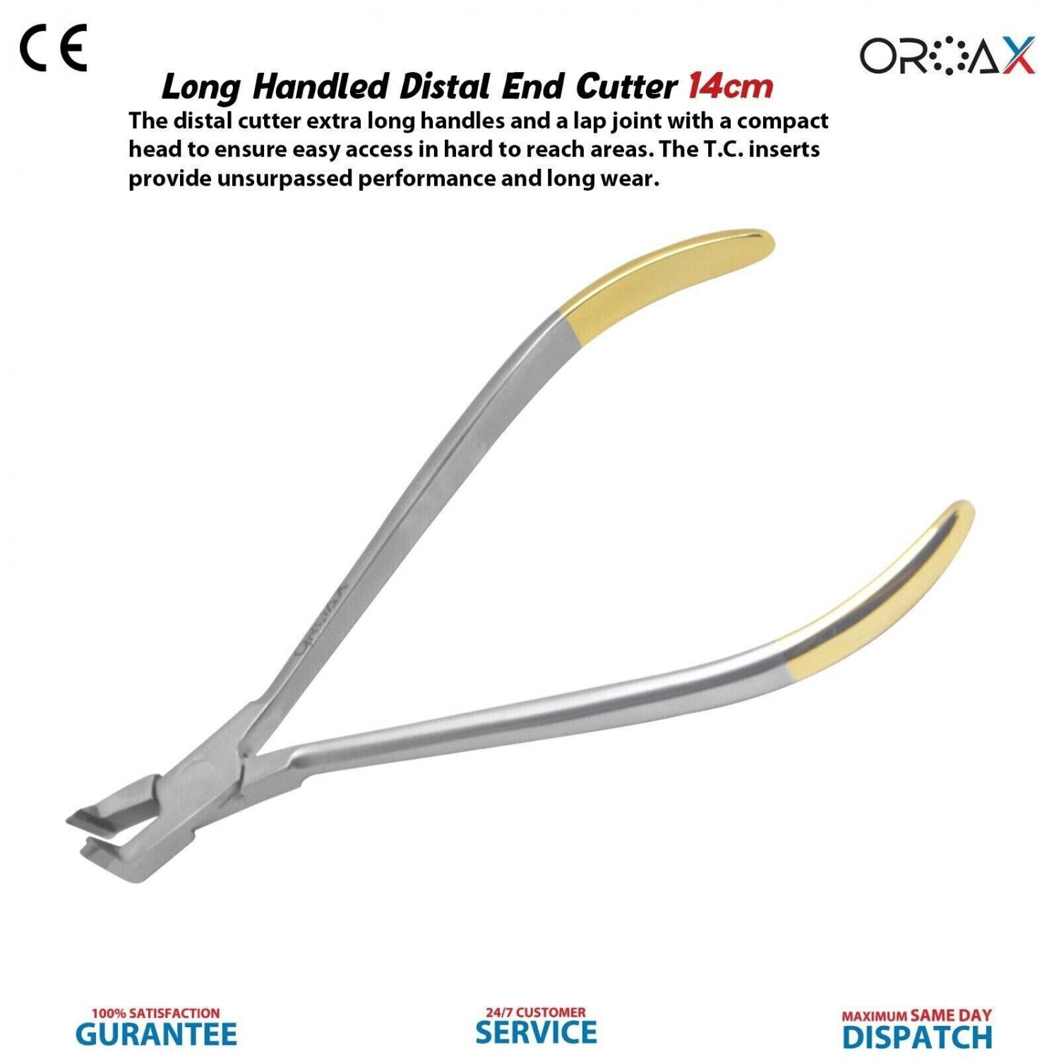 Orthodontics Mini Distal End Wire Cutter Long Handle Pliers Dental Lab ...