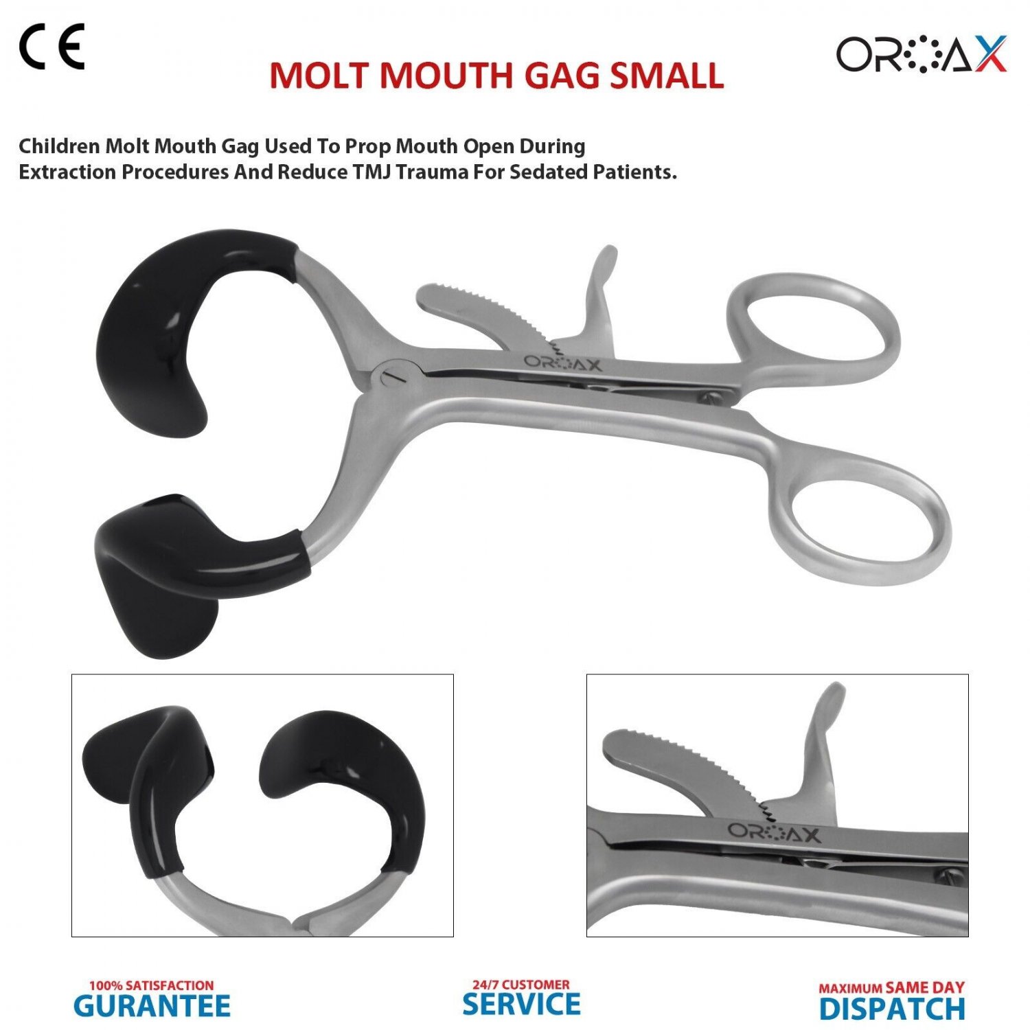 Dental Intraoral Molt Mouth Gag Opener Retractor Large Surgical Instruments