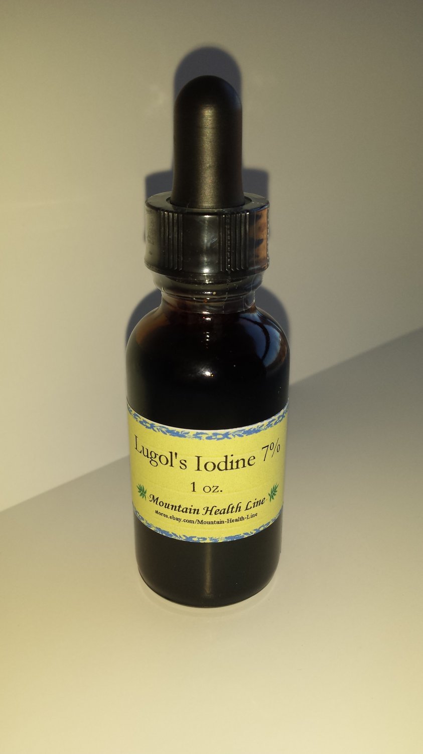 1 oz Lugol's Solution Iodine 7 % Potassium Iodide Iodine Glass Dropper ...