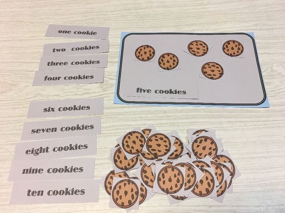 Cookie Counting - Laminated Activity Set - Teaching Supplies