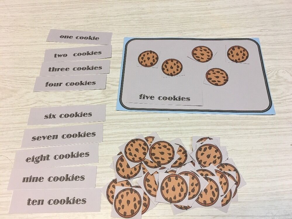 Cookie Counting - Laminated Activity Set - Teaching Supplies
