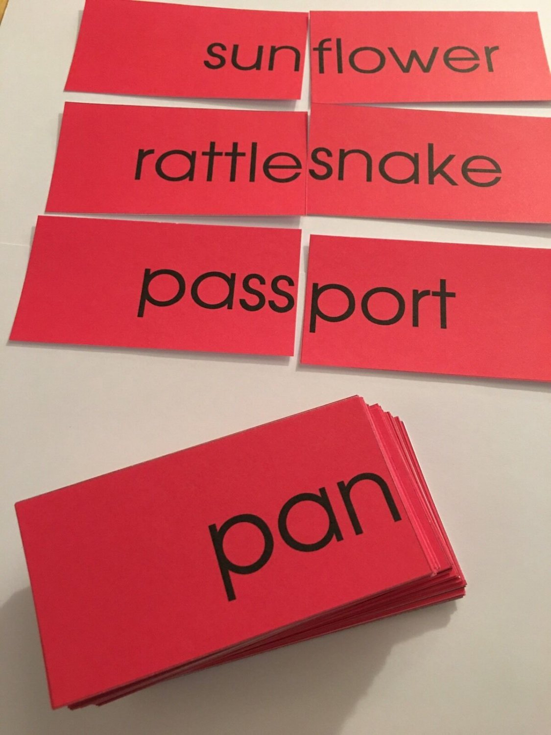 100+ Compound Word Card Set - Reading Manipulative - Home schoolers