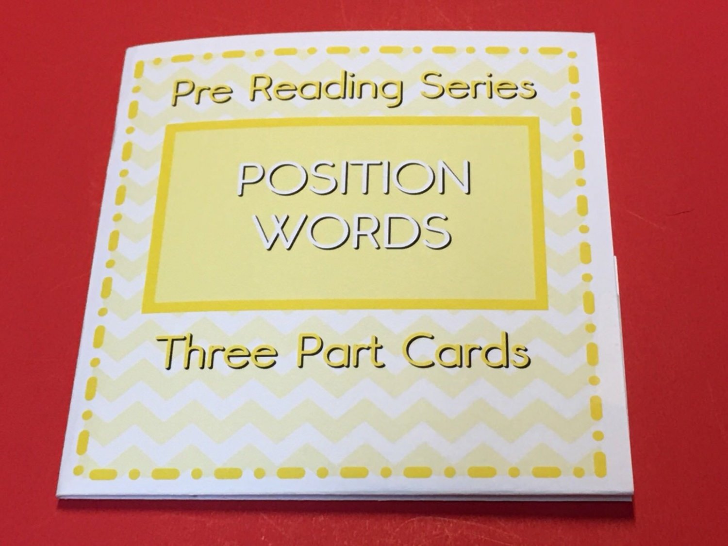 Montessori - Pre-Reading Series - Three Part Cards And Folio - Position ...