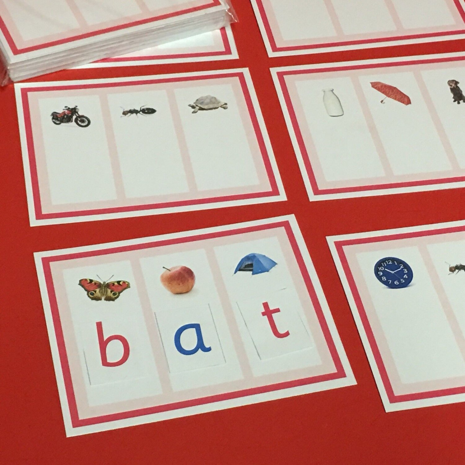 Pink Series Montessori - CVC LETTER & SOUNDS CARDS - 40 dryerase ...