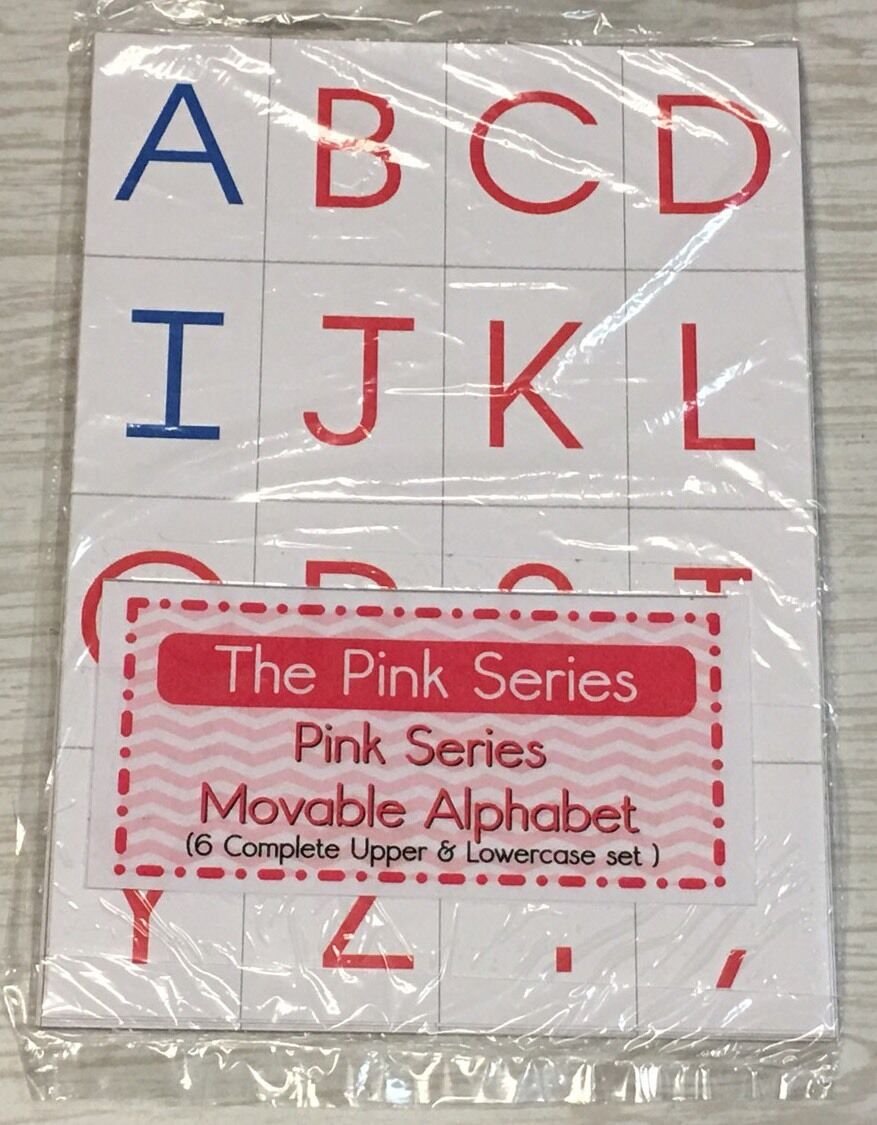 The Pink Series - Movable Alphabet (6 Upper & Lowercase set ) Montessori