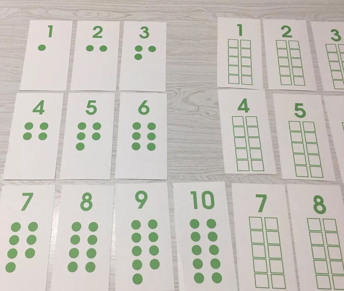 Learning 1-10 Number & Counting Cards- Preschool Teaching Montessori