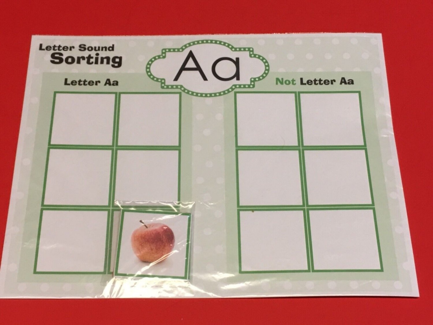 Aa - Letter Sound Sorting - Games for Learning Center - Laminated
