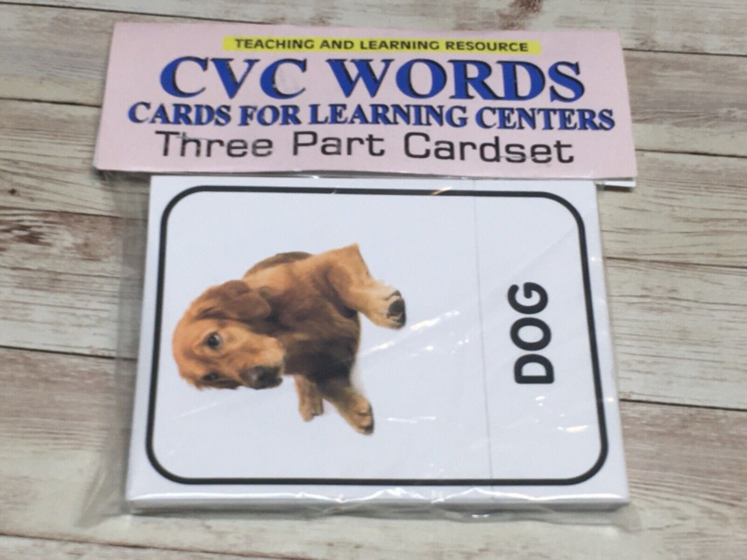 CVC WORDS - Three Part Card set - Cards for Learning Center - Teaching ...