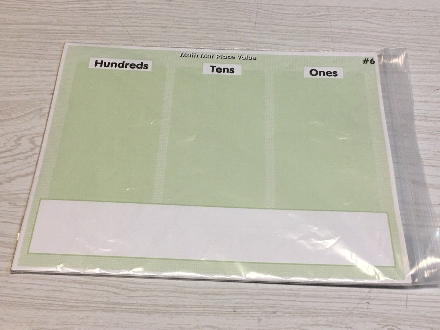 Classroom Set of 10 - Laminated Math Work Mats - Dry Erase #06