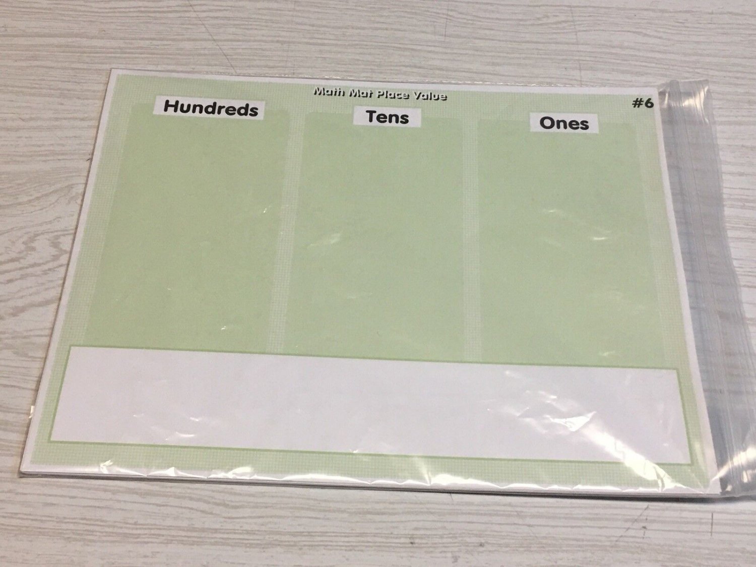Classroom Set of 10 - Laminated Math Work Mats - Dry Erase #06