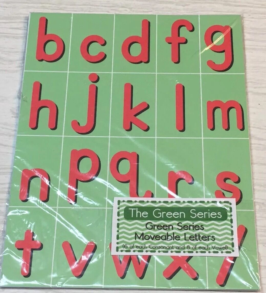 The Green Series - Movable Alphabet / Green Background - Montessori Set