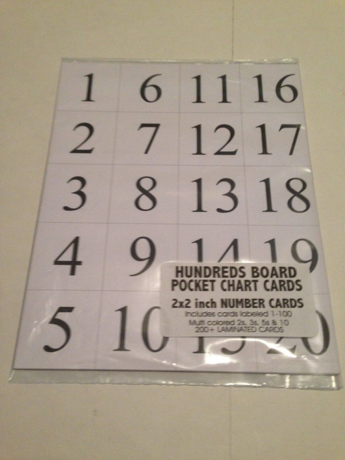 Hundreds Board Pocket Chart Cards 200+ cards - Laminated Cards Set