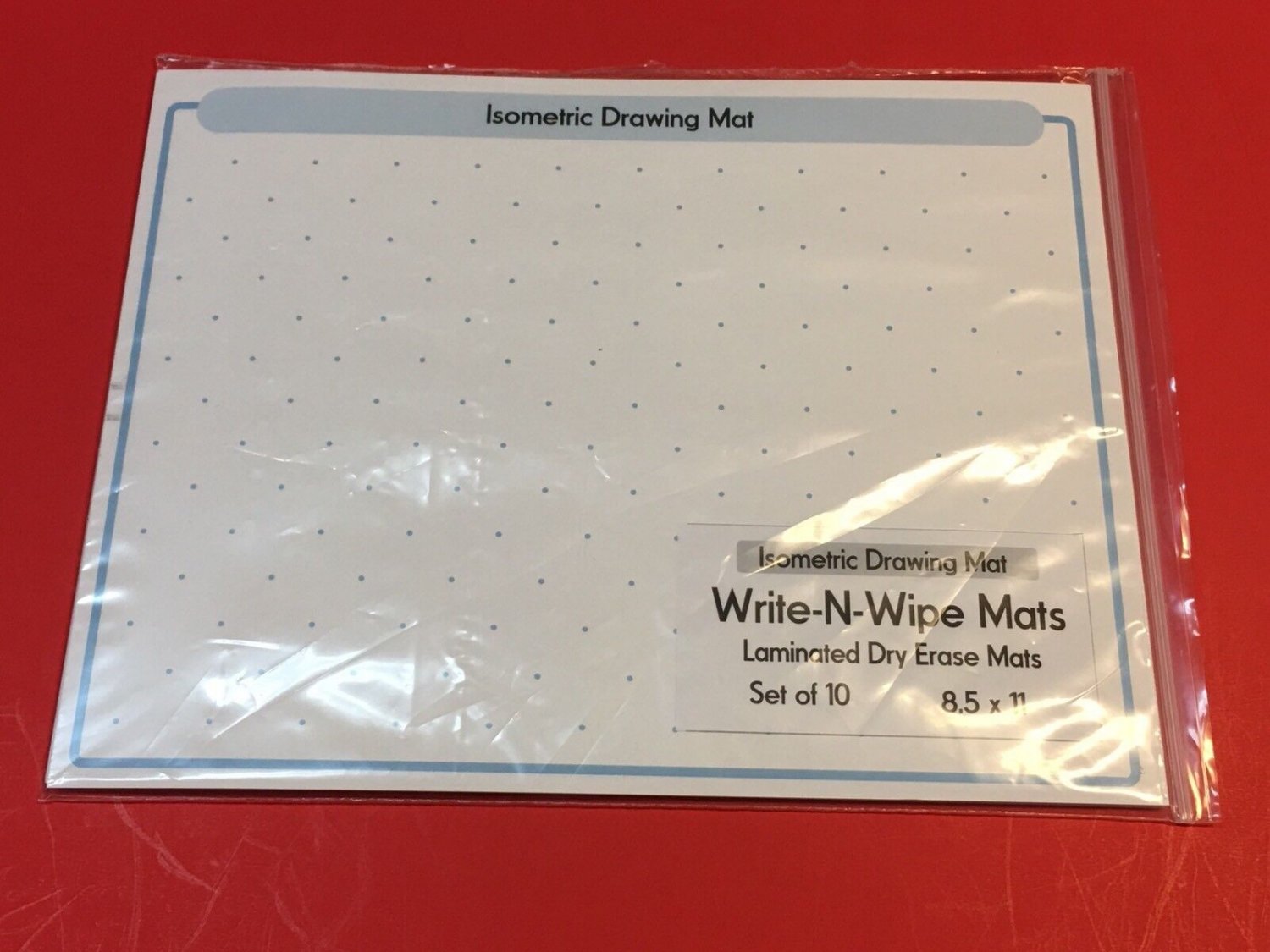 Isometric Drawing Mats - Large - Laminated Dry Erase Mats