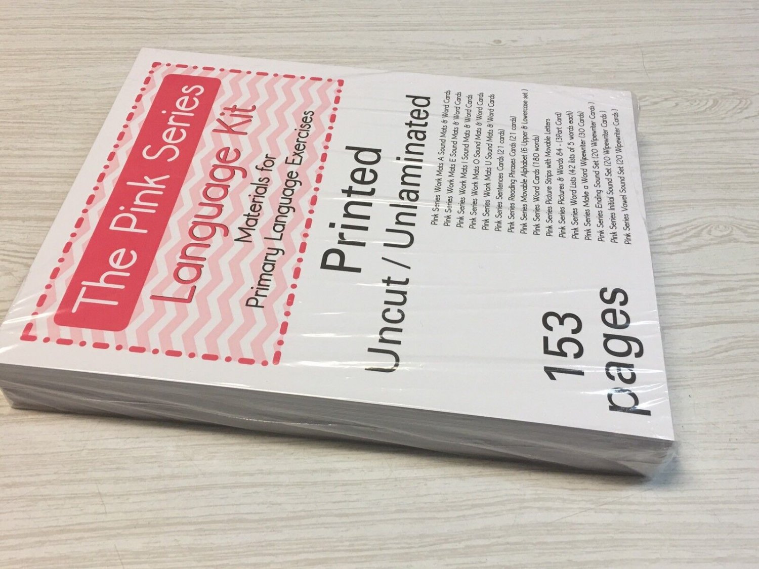 The Pink Series - Language Kit - Montessori Materials- (PRINTED) uncut