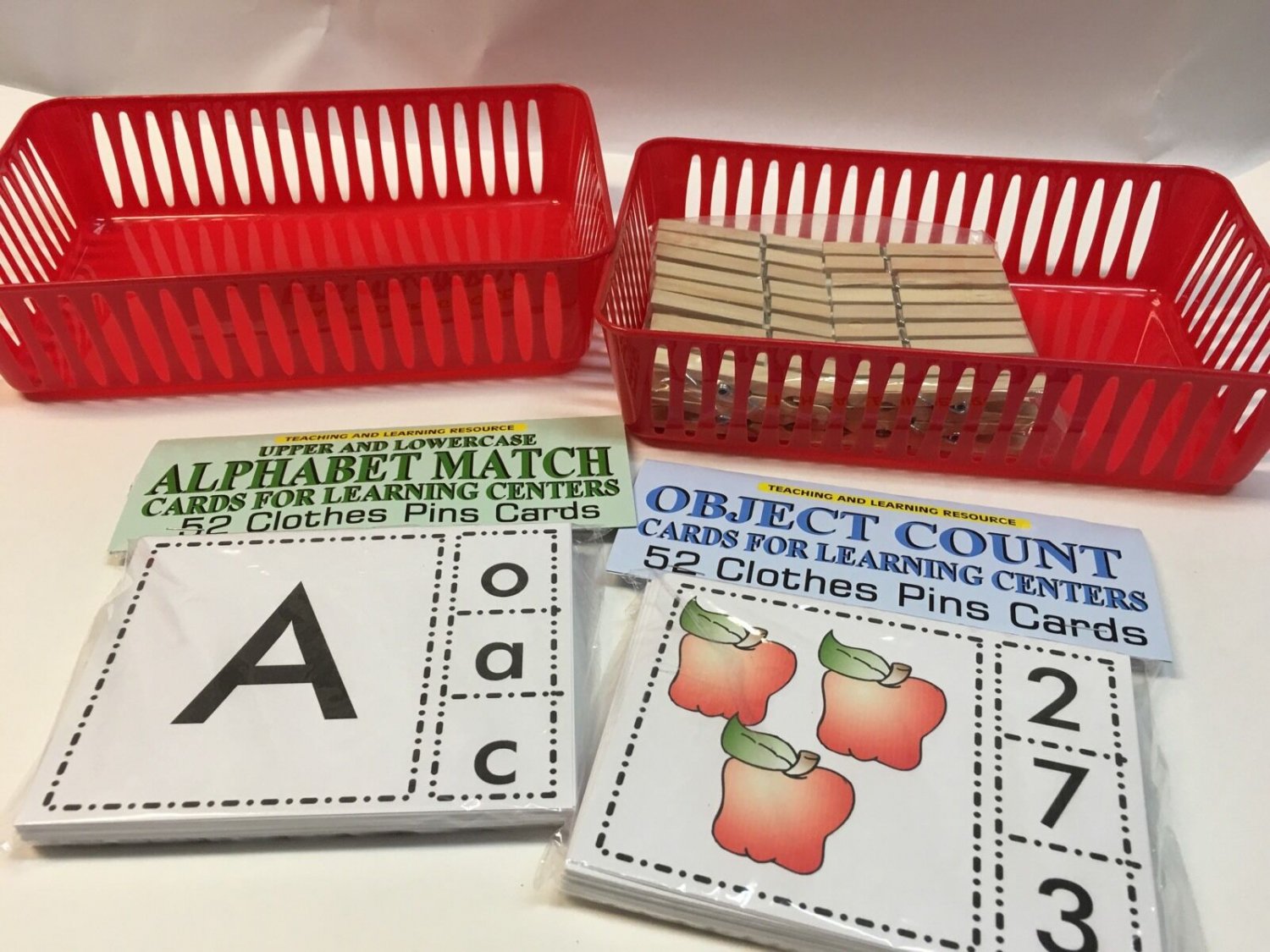 TWO (2) Learning Centers cards Letters & Numbers card set - Teaching ...