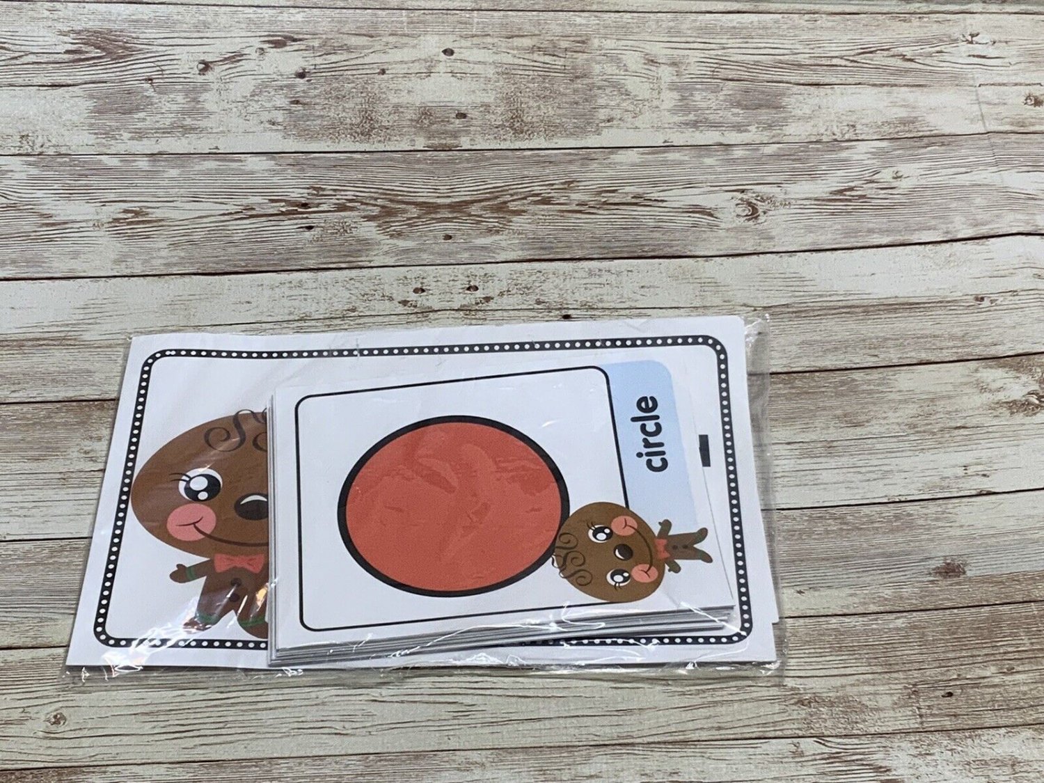 Gingerbread Boy - Themed Learning Centers - Object Shape Match Laminated #2