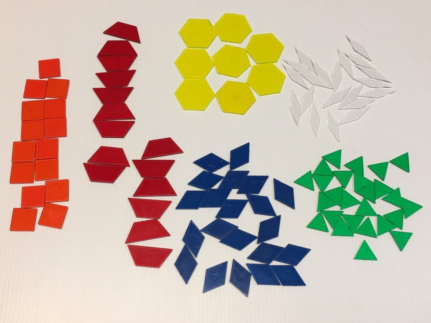 Translucent Pattern Blocks / 150 Pc. Set for use with light tables #2