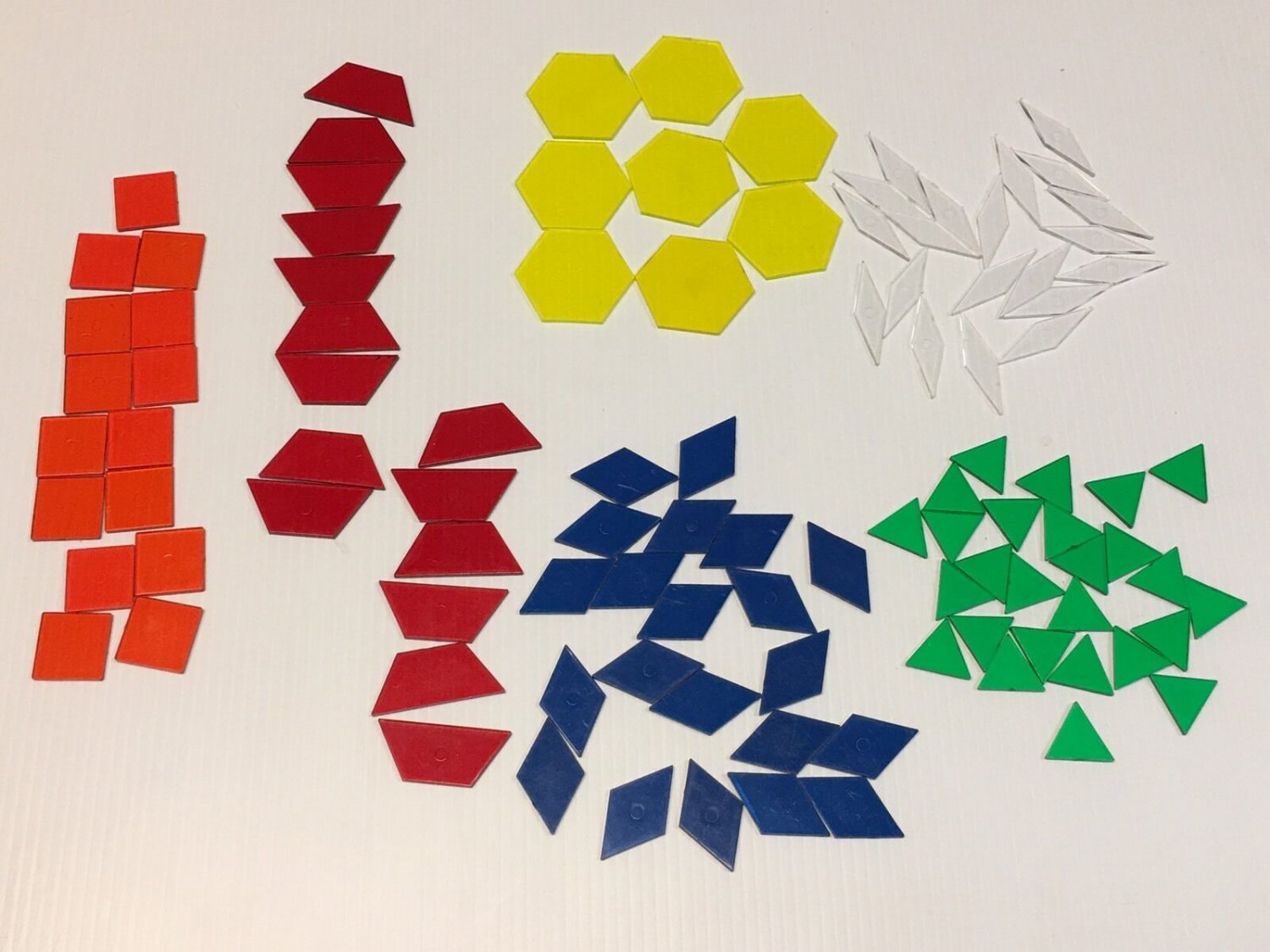Translucent Pattern Blocks / 150 Pc. Set for use with light tables #2