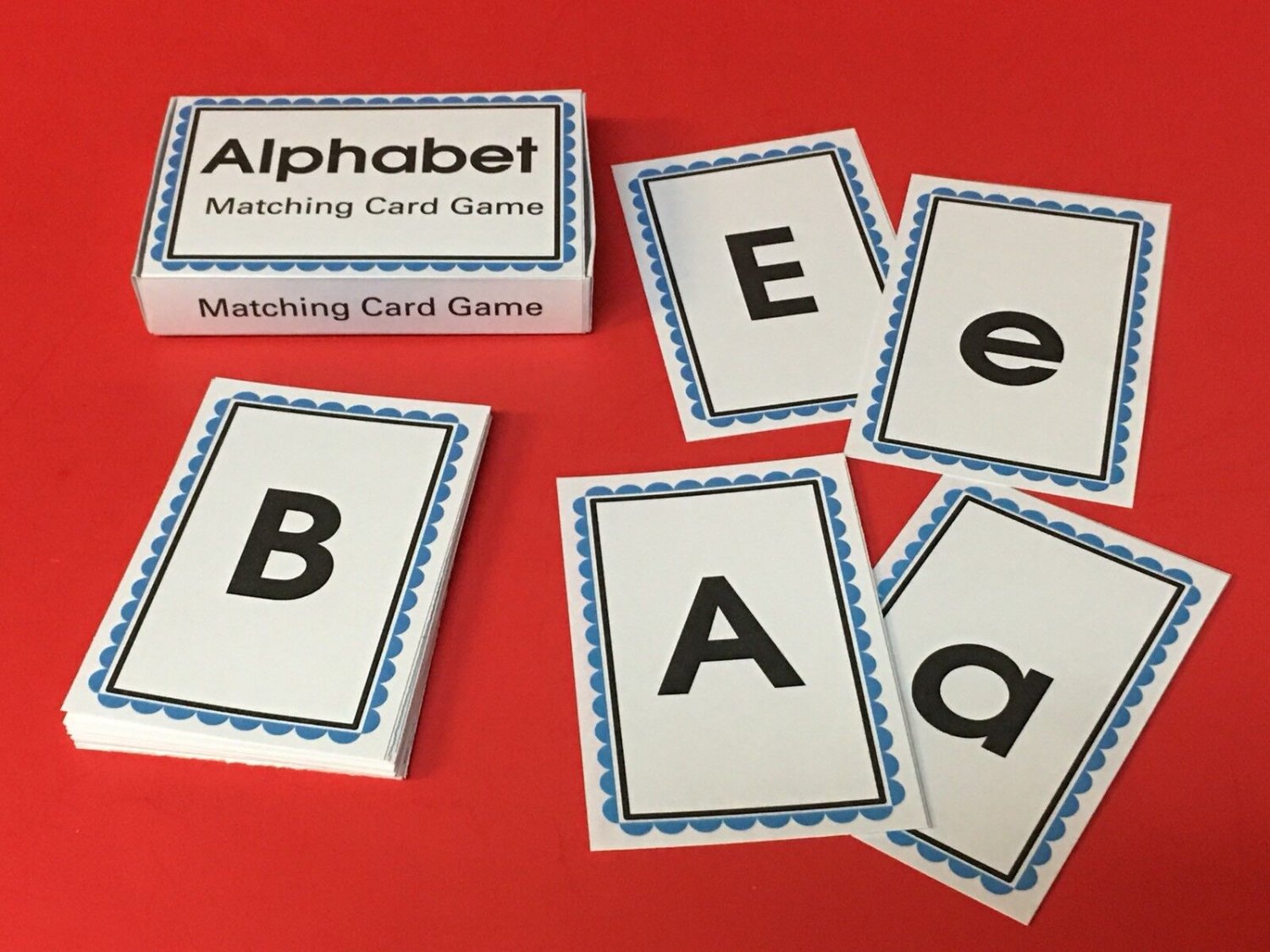 Alphabets Matching Cards Game - Cards for Learning Centers - Cards & Box