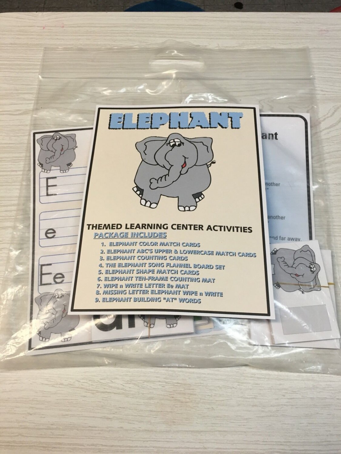 ELEPHANTS -THEMED Learning Activities Package - LAMINATED - Teaching ...