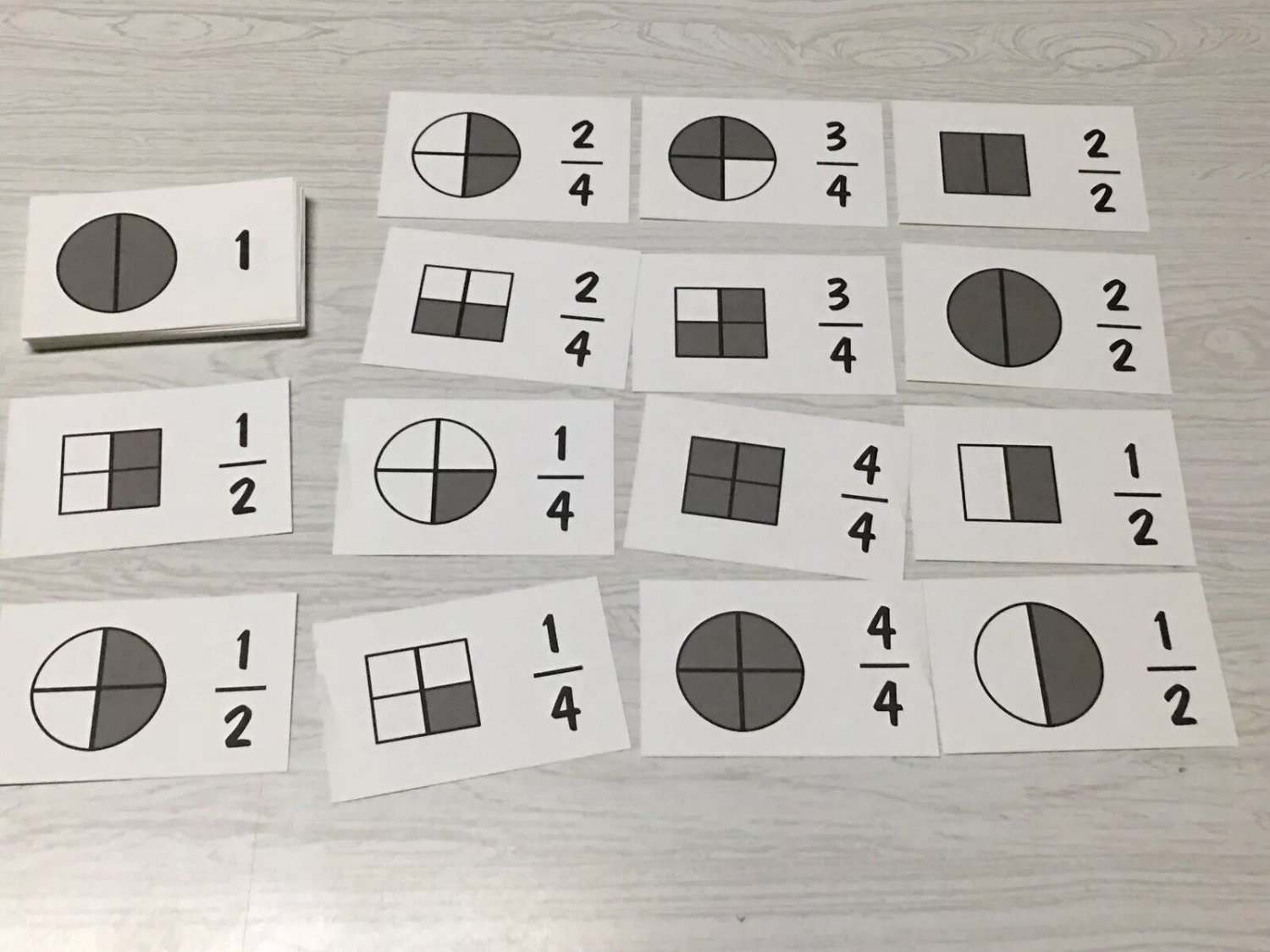 Laminated Equivalents Fraction Flash Cards. Preschool thru 3rd math ... Laminated Equivalents Fraction Flash Cards. Preschool thru 3rd math ...